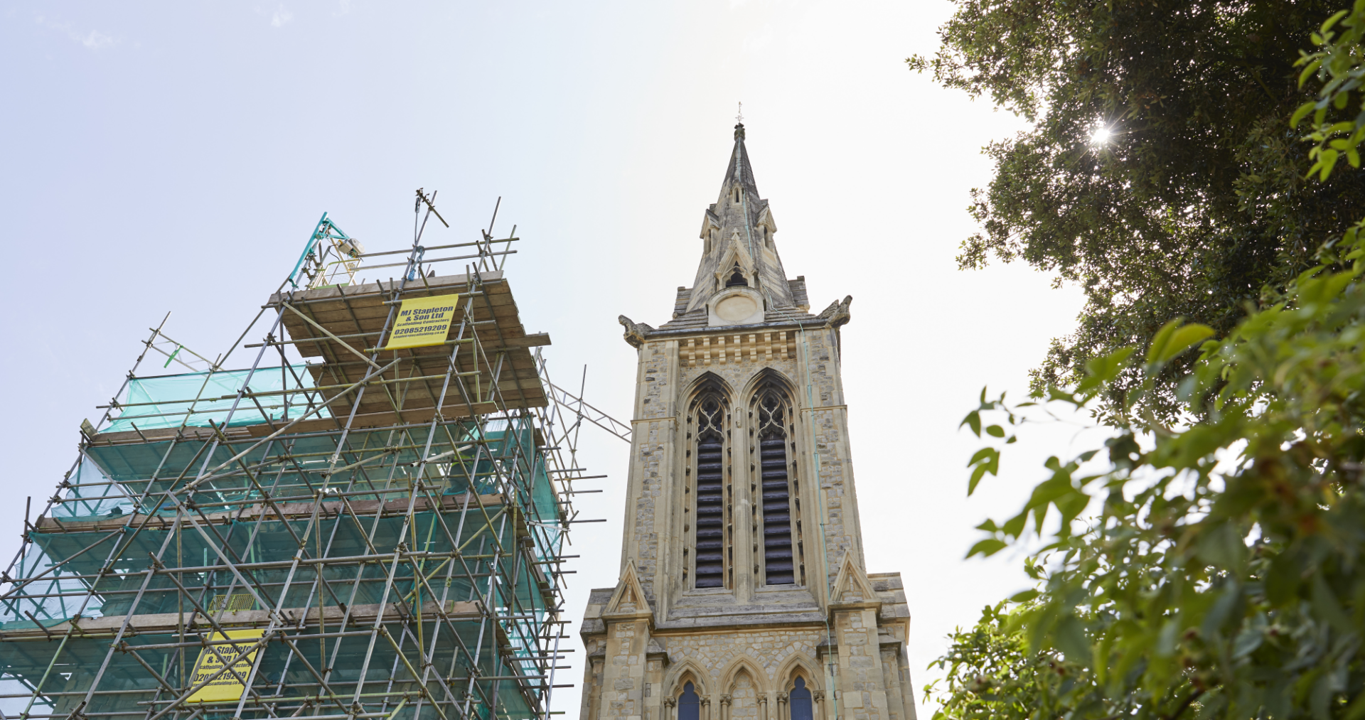 Christ Church Highbury Stonework repairs - Cloudesley